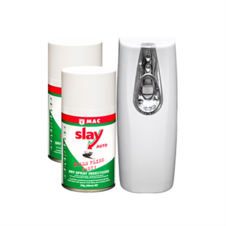 MAC Slay Auto Pack (Dispenser & 2 x 300ml Cans) – Pest Control & Co.